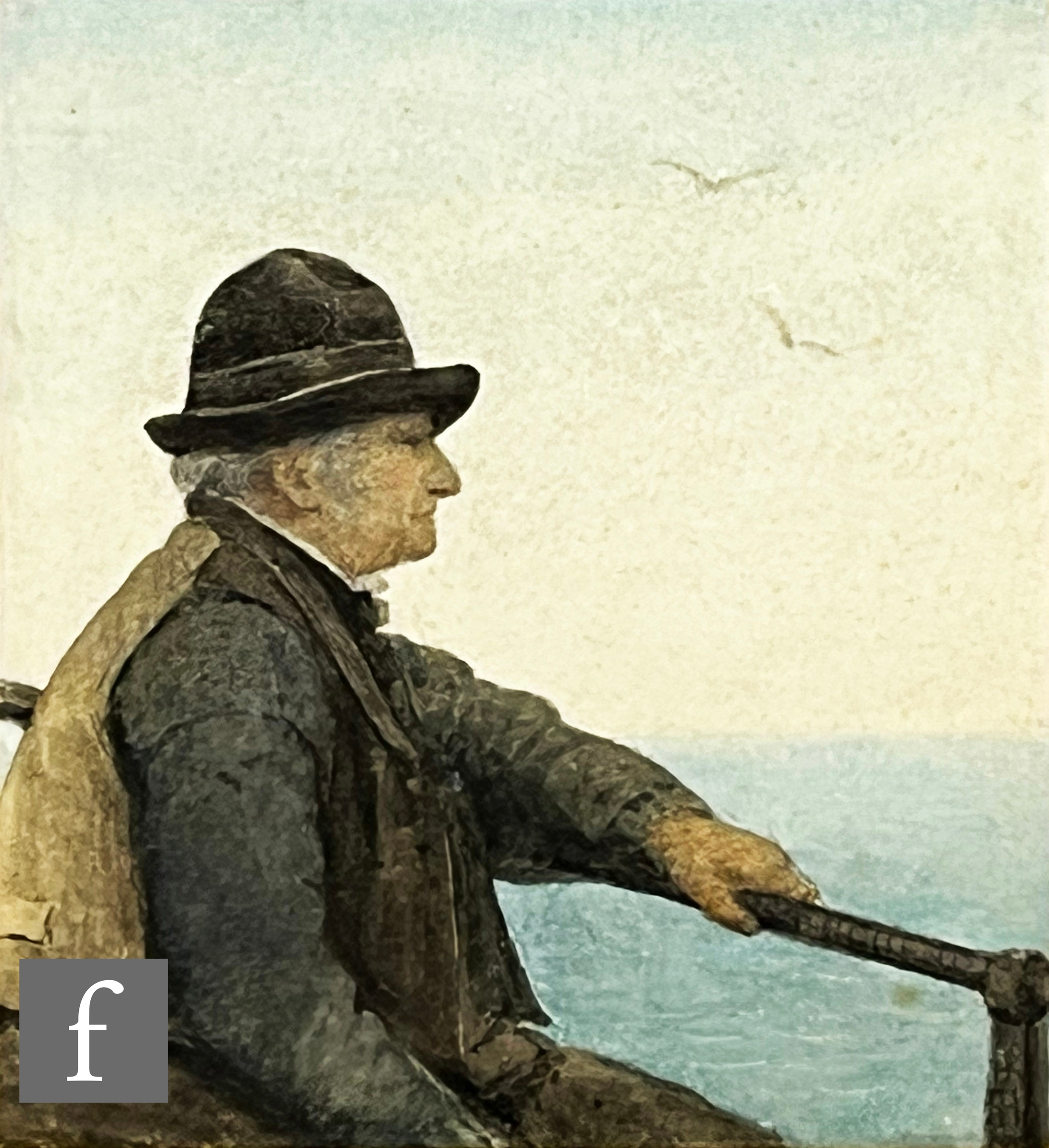 Ada R Holland | Old man looking out to sea | MutualArt
