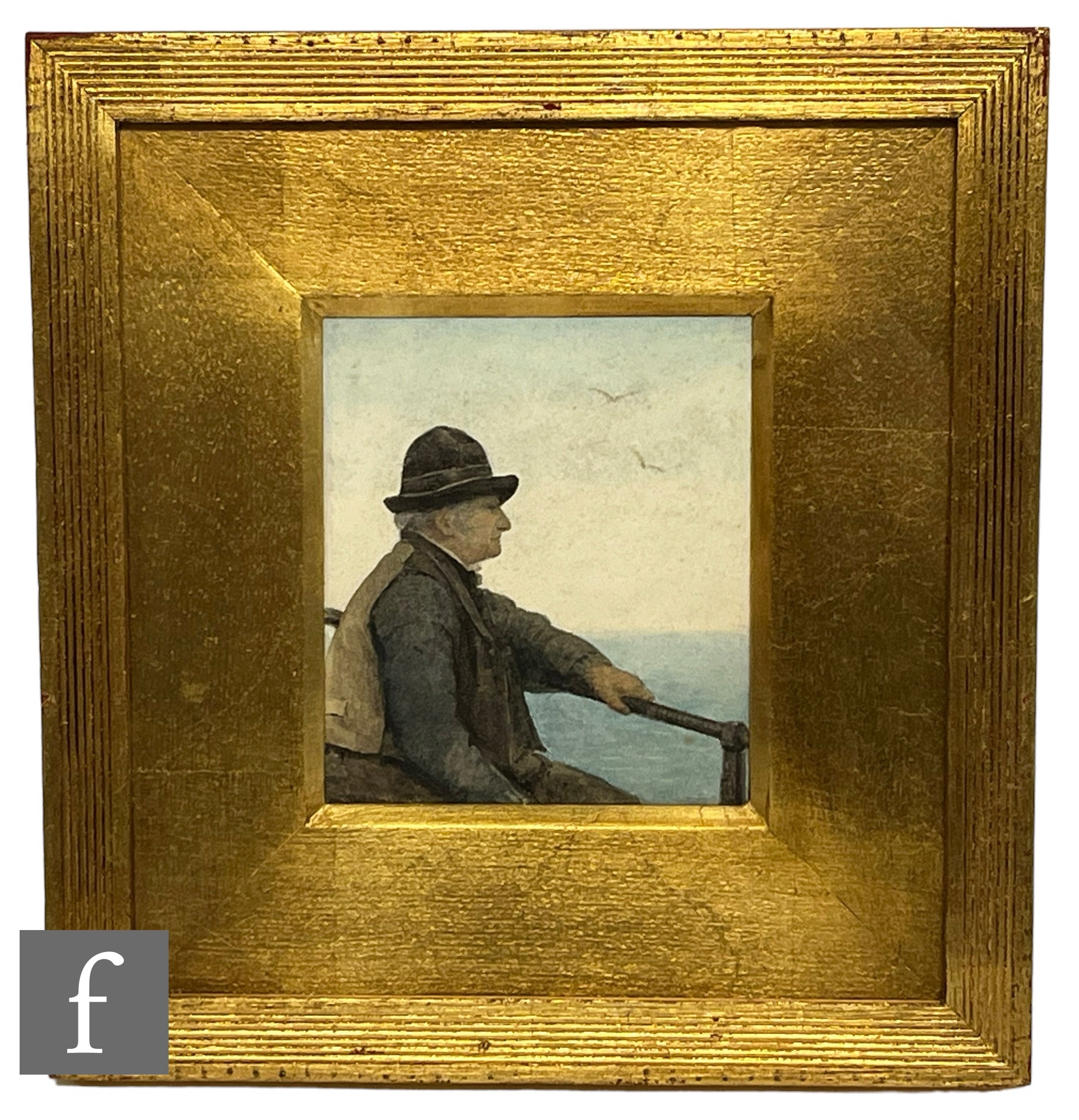 Ada R Holland | Old man looking out to sea | MutualArt