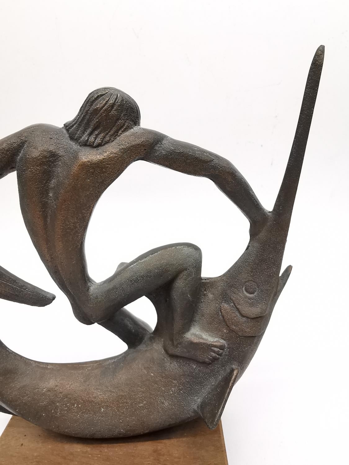 Edwin Paul Scharff | bronze sculpture of a man grappling a sword fish ...
