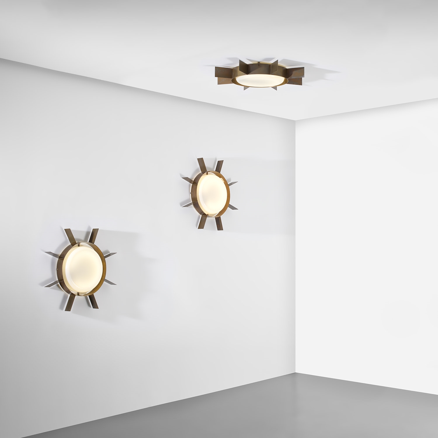Gio Ponti | Set of three 'Sole' ceiling or wall lights, from Istituto ...