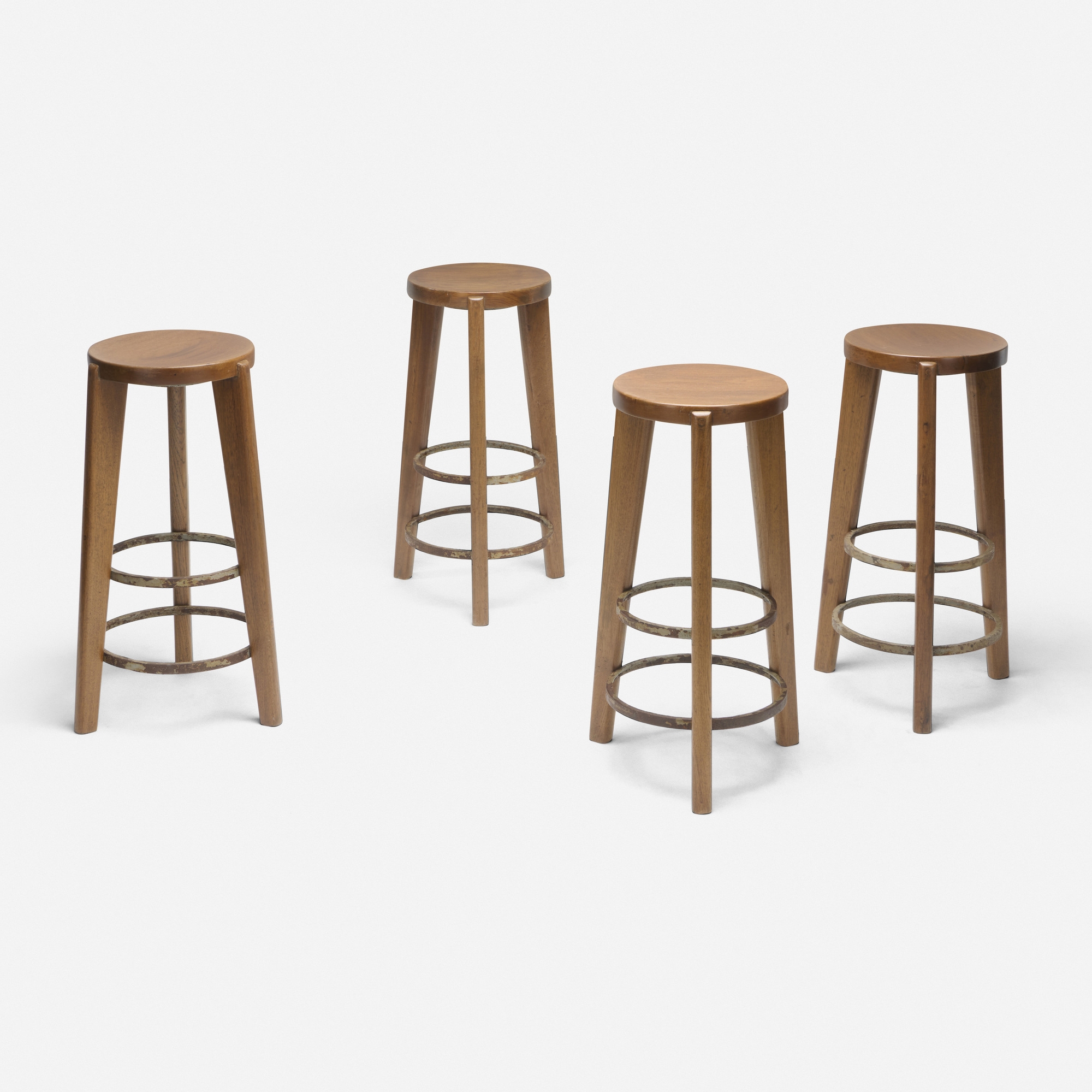 Pierre Jeanneret | Stools from Punjab University, set of four (Circa ...
