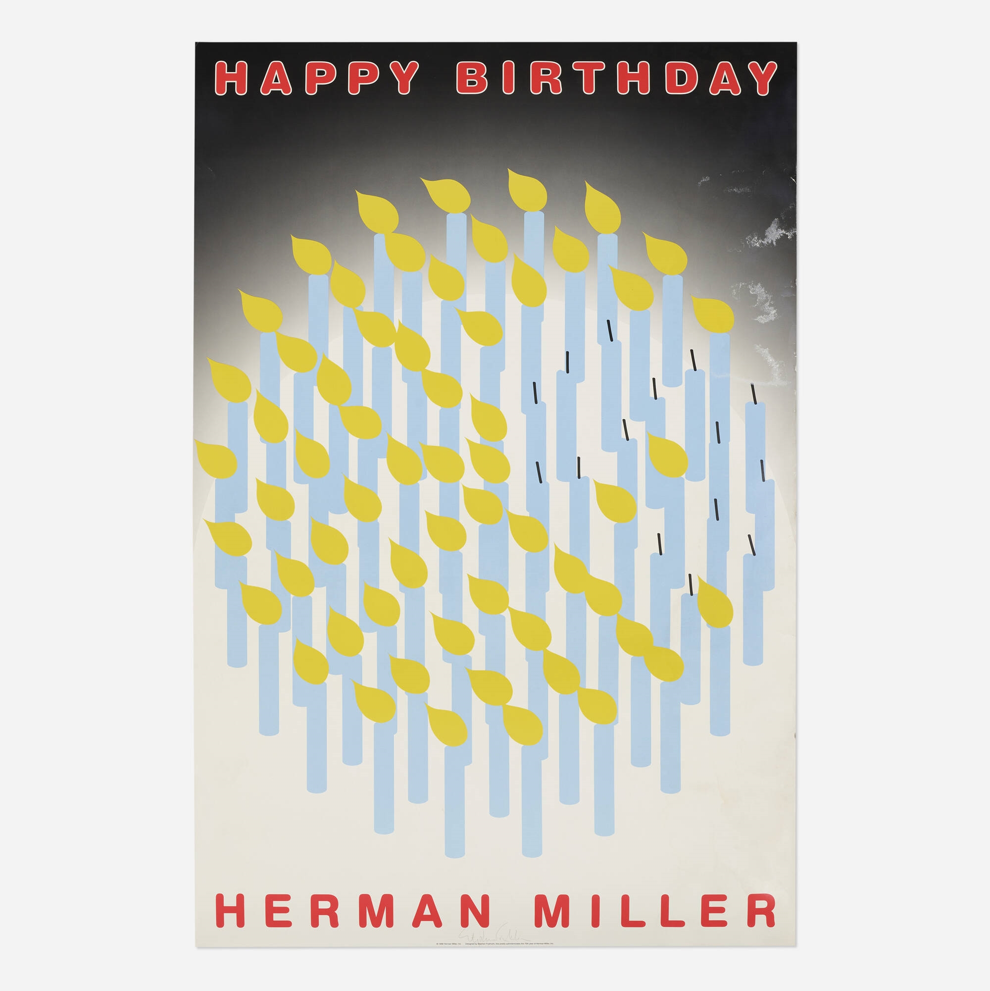 Stephen Frykholm | Happy Birthday Herman Miller poster (1998) | MutualArt