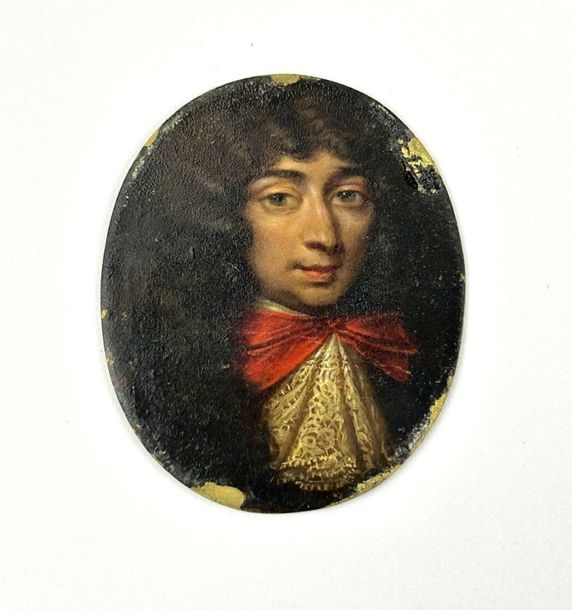 Pierre Mignard | Oval miniature on metal mounted in a small gilded ...