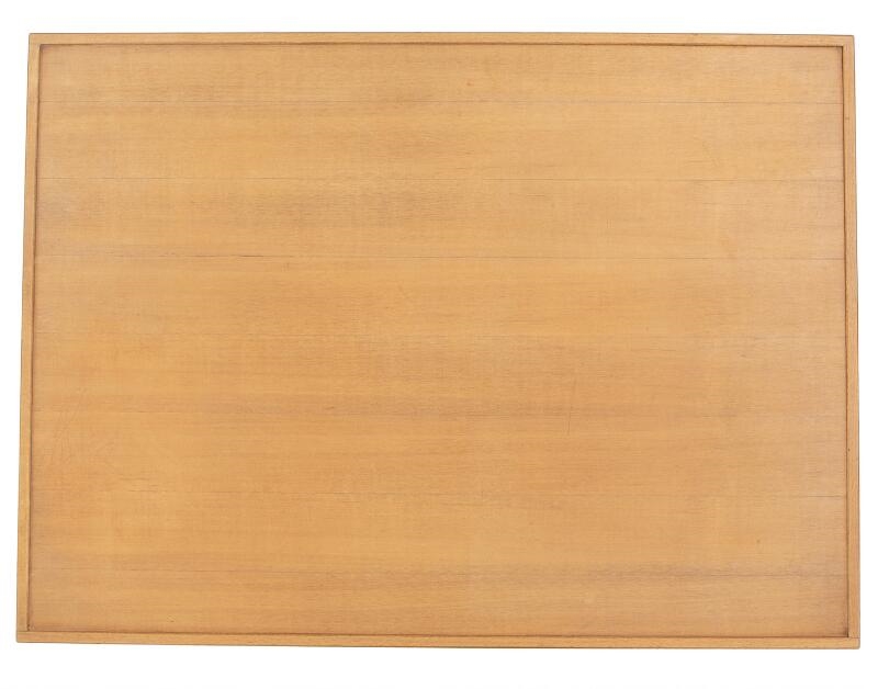 Mogens S. Koch | Rectangular, folding coffee table with base of beech, top of pear wood (1960 ...