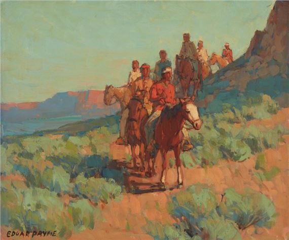 Edgar Alwin Payne | Riding near Canyon de Chelly | MutualArt