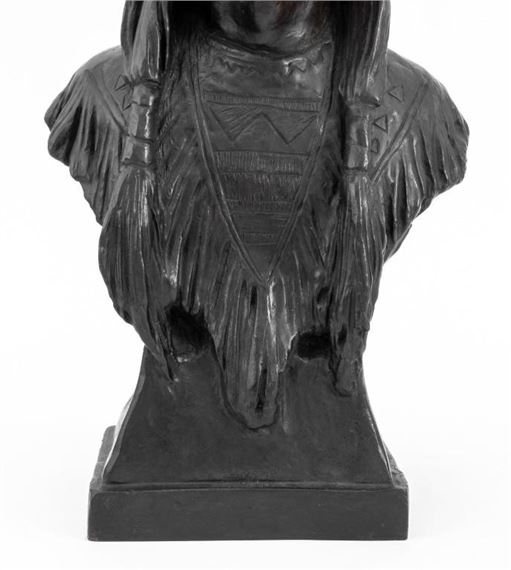 Max Bachmann | Max Bachmann Native American Bust Bronze Sculpture ...