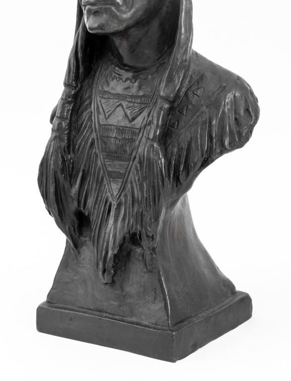 Max Bachmann | Max Bachmann Native American Bust Bronze Sculpture ...