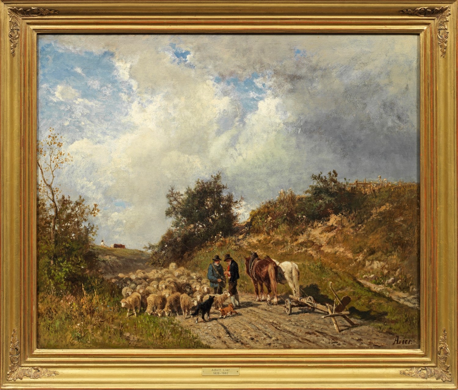 Adolf Heinrich Lier | GEWITTERSTIMMUNG AM SEEUFER | MutualArt