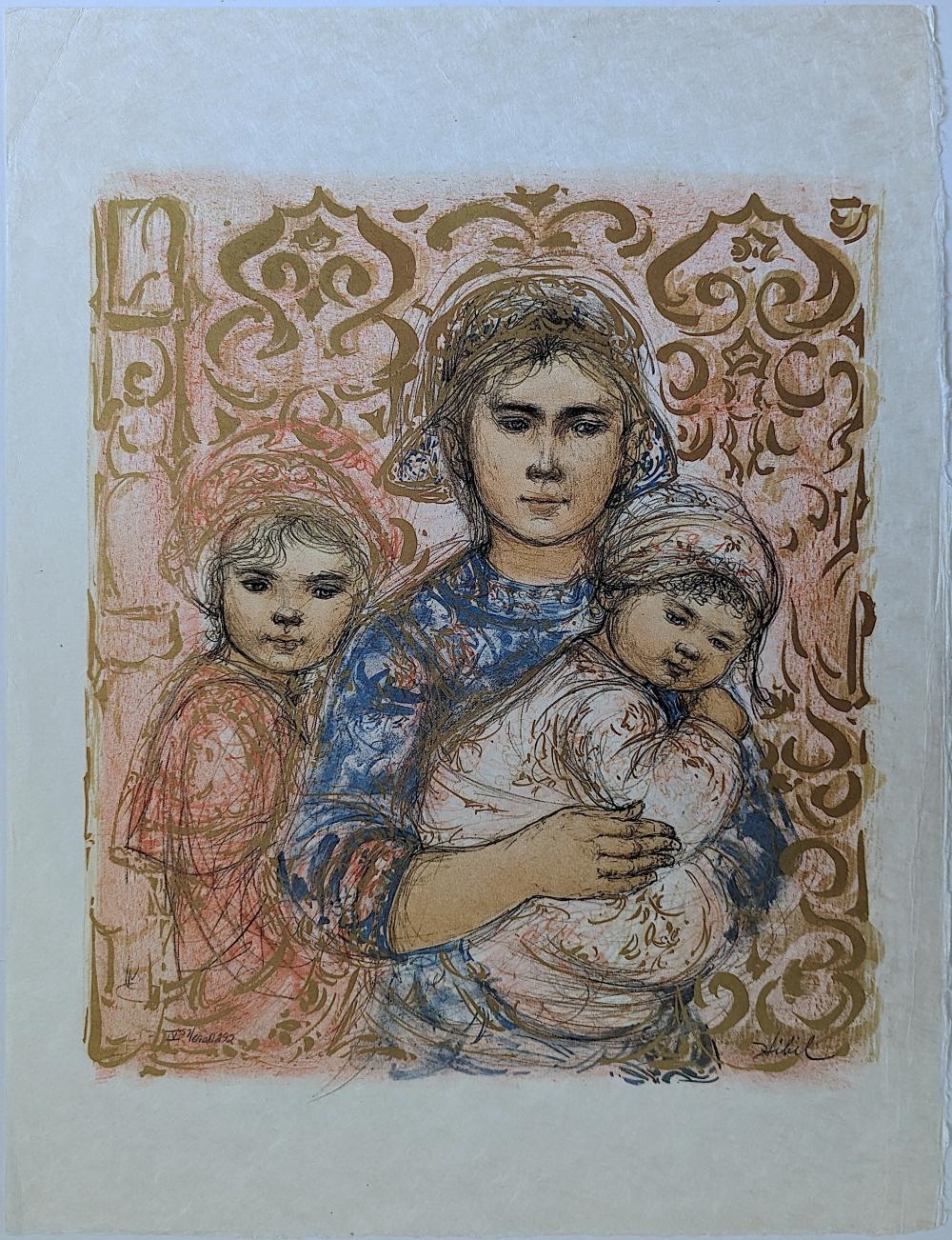 Edna Hibel | Original Stone Lithograph By Edna Hibel (1917) | MutualArt