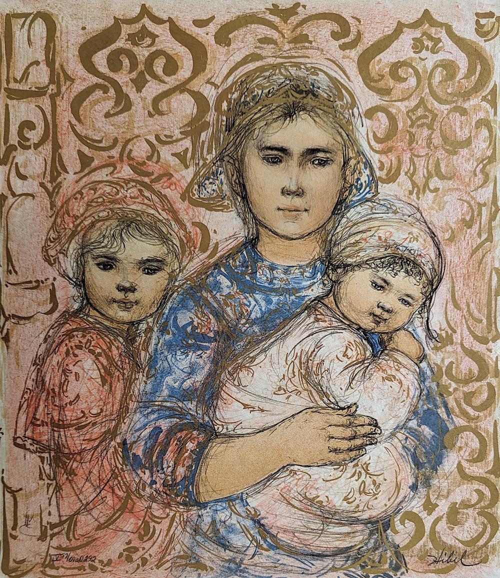 Edna Hibel | Original Stone Lithograph By Edna Hibel (1917) | MutualArt