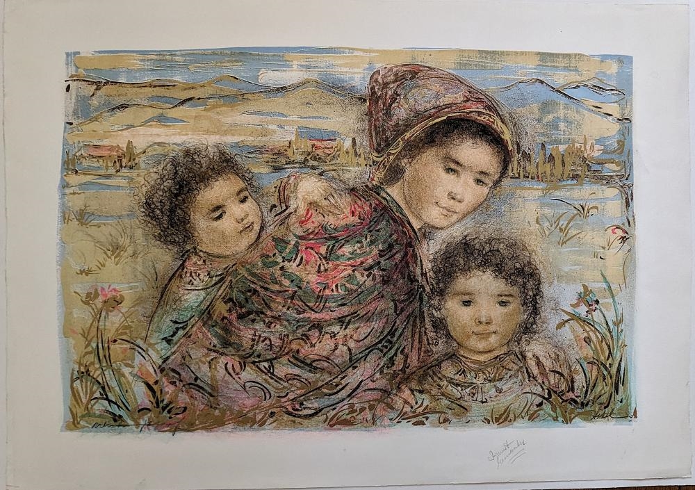 Edna Hibel | Original Stone Lithograph By Edna Hibel (1917) | MutualArt