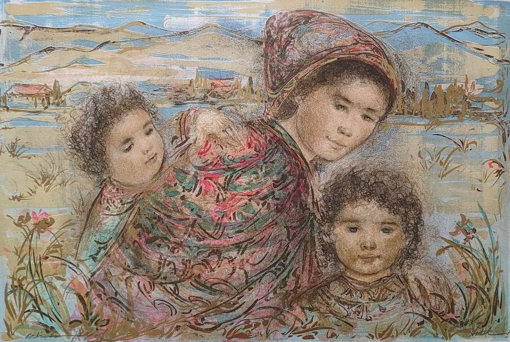 Edna Hibel | Original Stone Lithograph By Edna Hibel (1917) | MutualArt