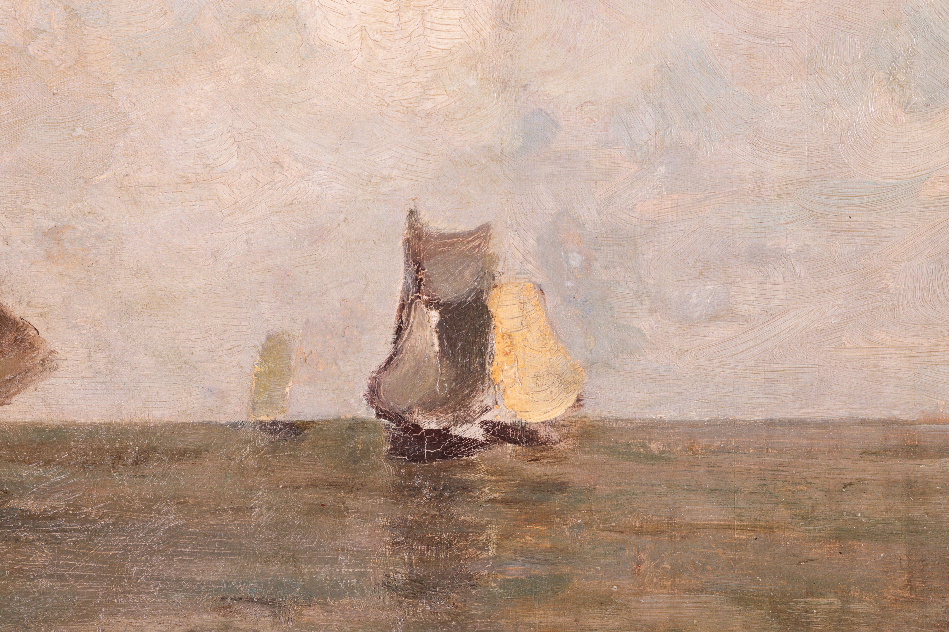 German Grobe | seascape with boats (1857) | MutualArt