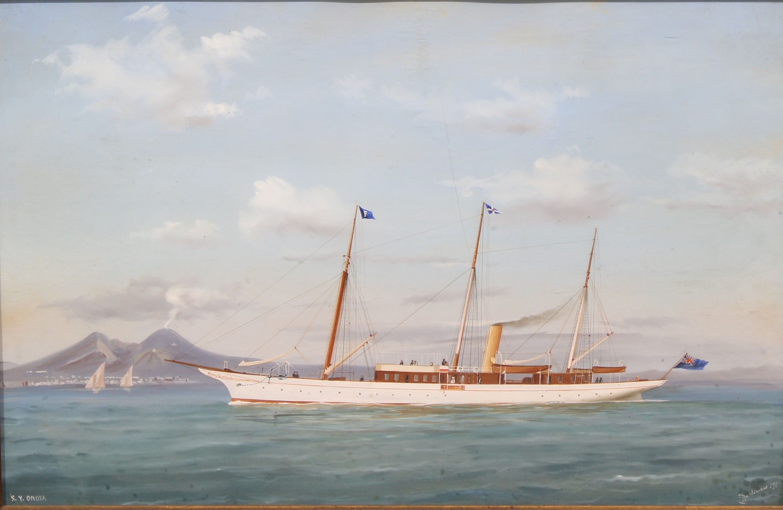 Antonio de Simone | Portrait of the Steam Yacht Onora (1907) | MutualArt