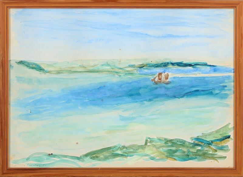 Jens Søndergaard | Sailing boat at the fiord | MutualArt