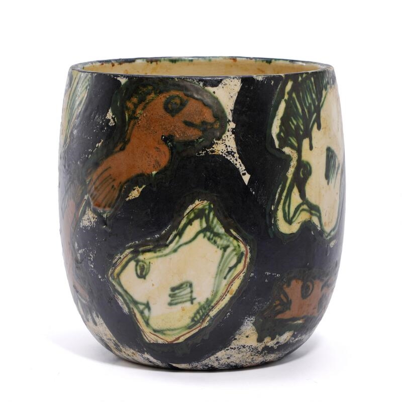 Sten Lykke Madsen | An earthenware vase with incised decor (2006 ...
