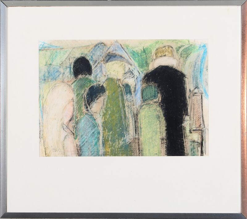 Søren Andersen | Two compositions with houses and figures | MutualArt