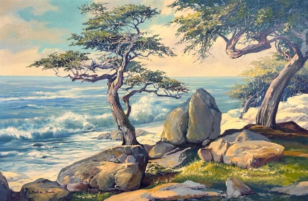 Bela Bodo | Bela Boda (b. 1936) Oil on Canvas Carmel Cypress | MutualArt