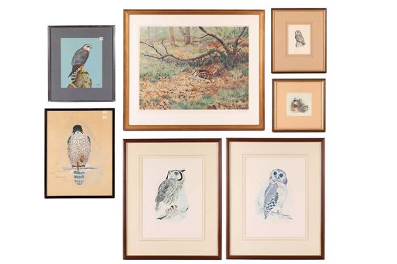 Richard Robjent | Woodcock and chicks (1986) | MutualArt