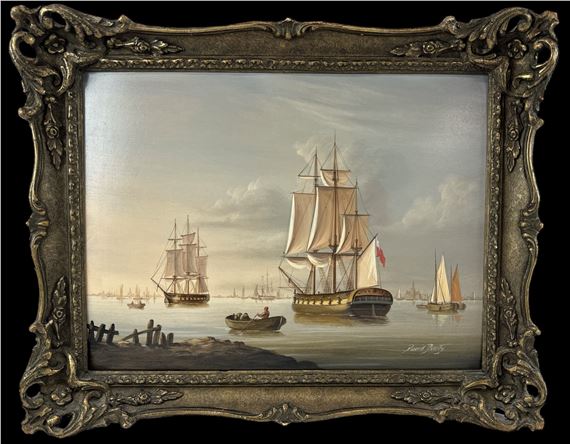 David Beatty | estuary scene with boats | MutualArt