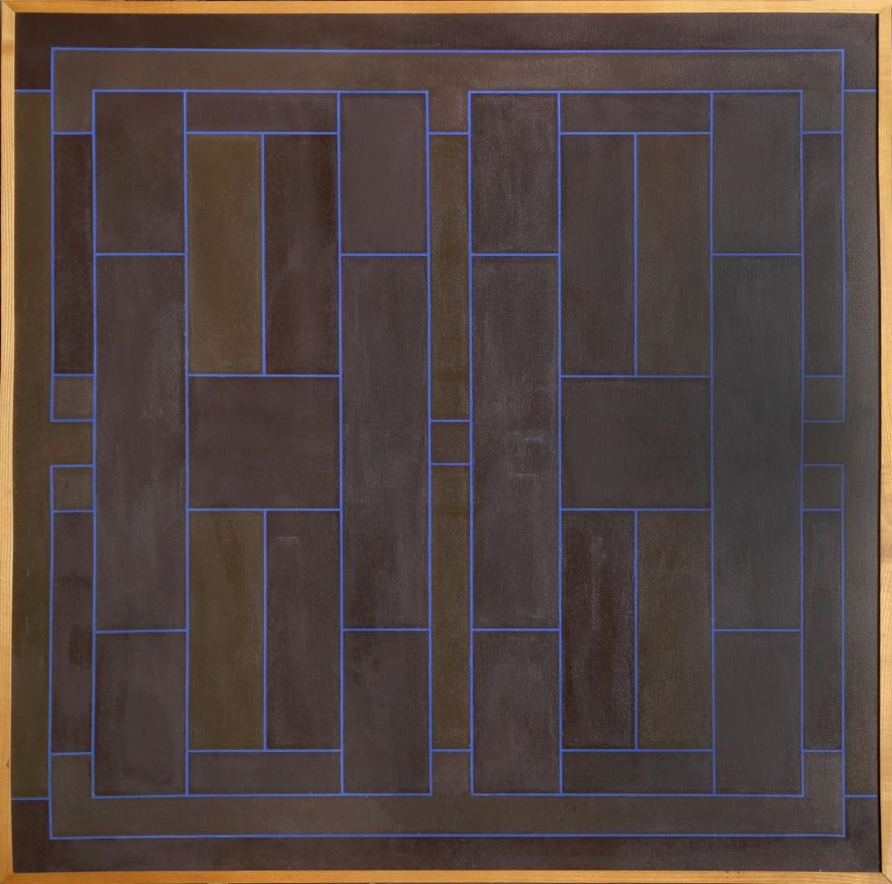 Peter Stroud | BLUE ON BROWN OVERLAP (1971) | MutualArt