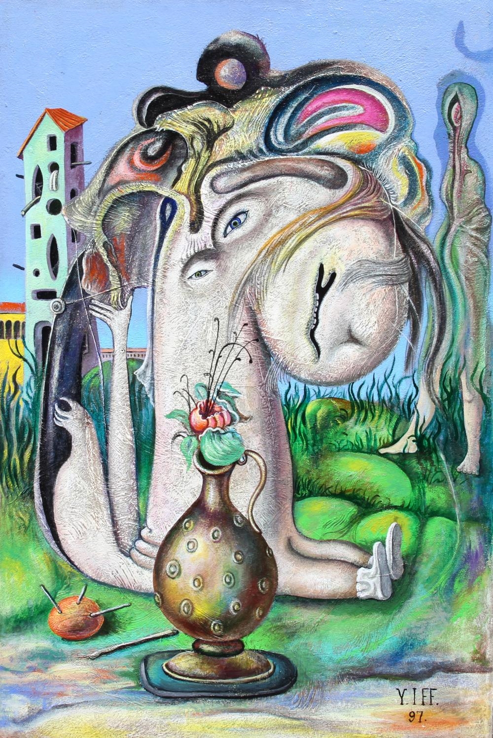 Yuri Valentinovich Ivanov | UNTITLED - SURREALIST PORTRAIT IN A GARDEN ...