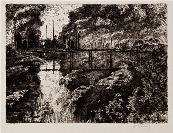 Vladimir Silovsky | Krajina s továrnou | MutualArt