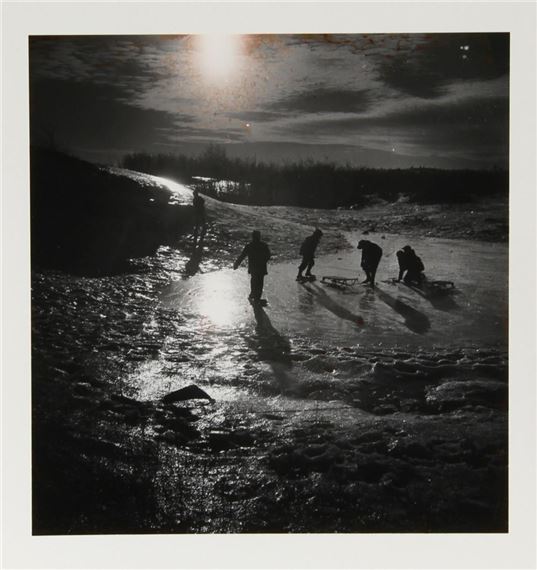 Kosti Ruohomaa | MAINE 12 - ICE SLEDDING (Circa 1945) | MutualArt
