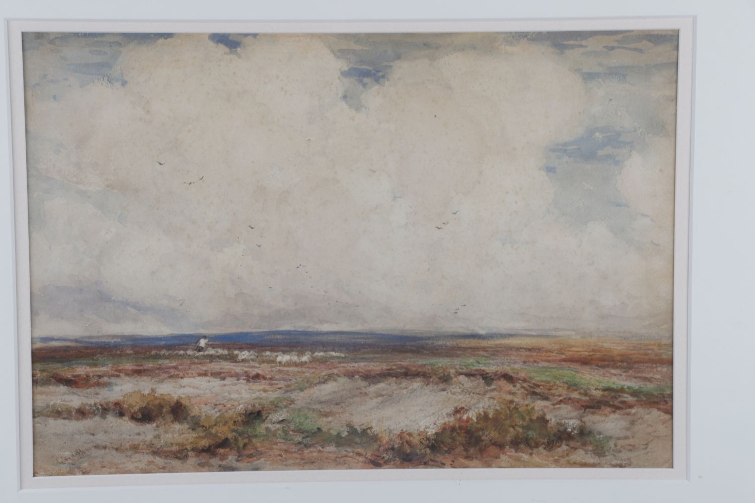 Claude Hayes | Shepherd and sheep in a landscape | MutualArt