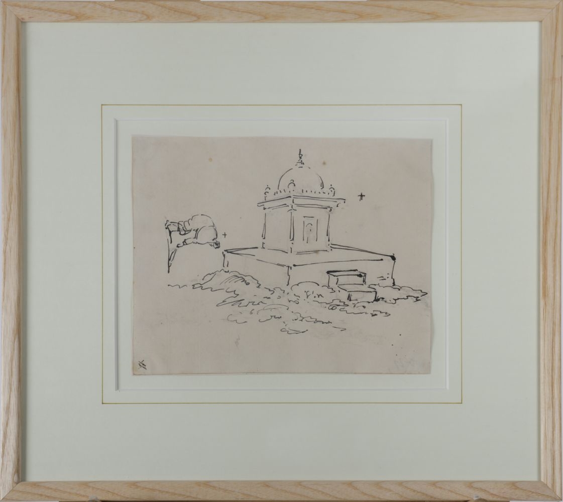 George Chinnery | Coolie beside a Mausoleum | MutualArt