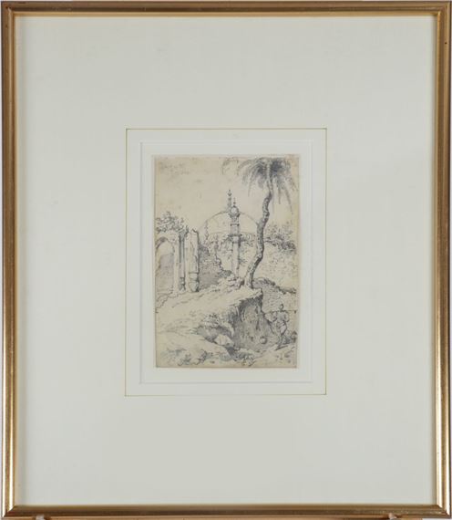 George Chinnery | Coolies at the entrance to a mausoleum, North India ...