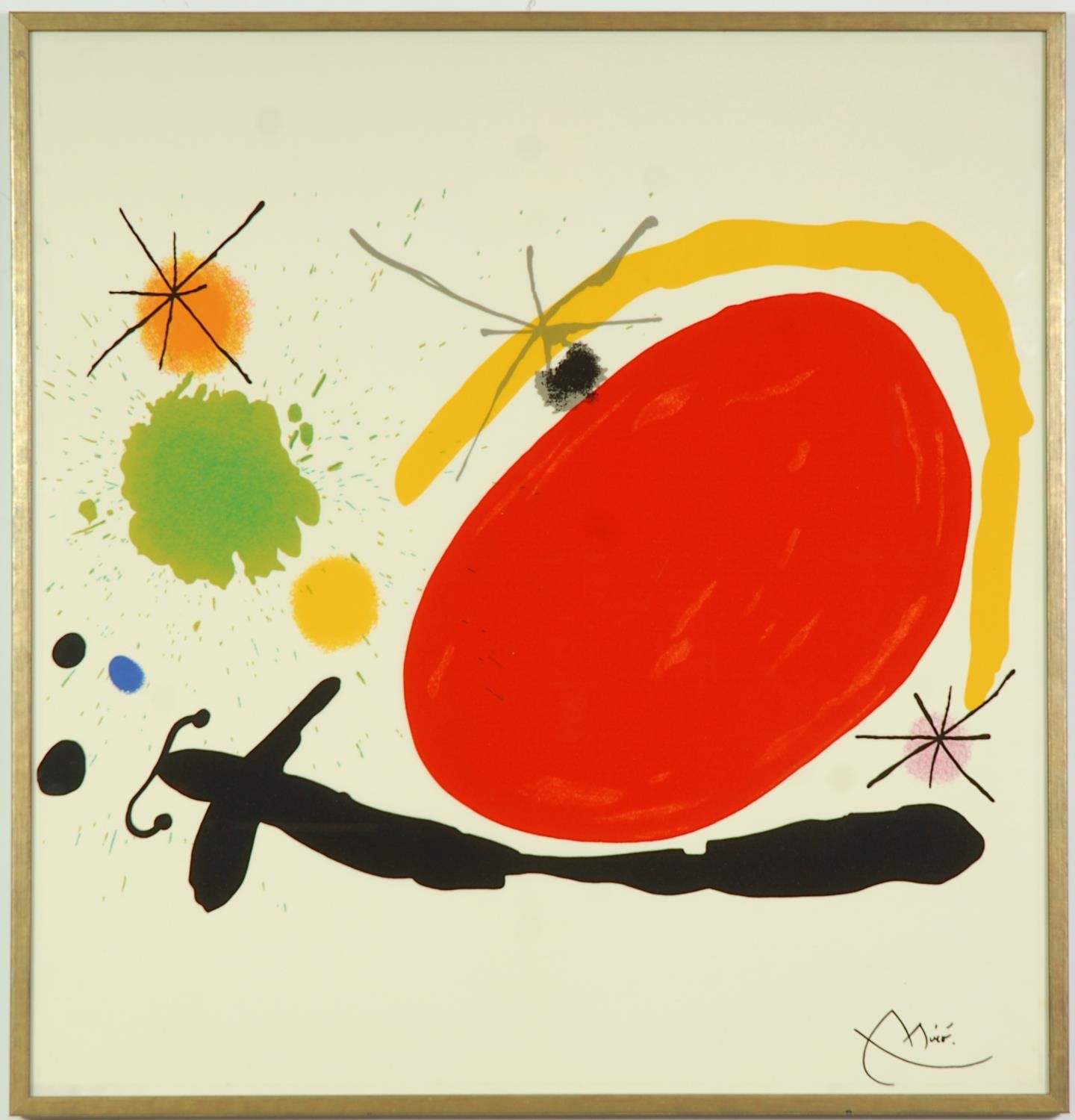 Joan Miró | AFTER JOAN MIRO, large red sun on | MutualArt
