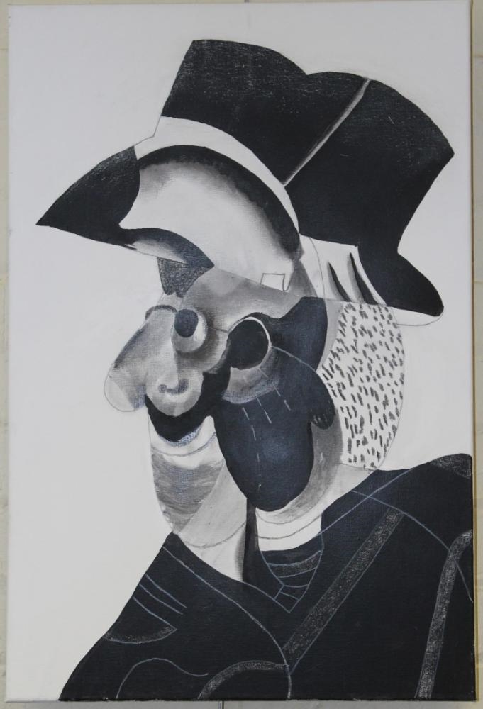 Roland Jarvis | Roland Jarvis 1926-2016 British Hatted Head 1 Acrylic ...