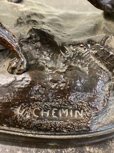 Joseph Victor Chemin | Two dogs | MutualArt