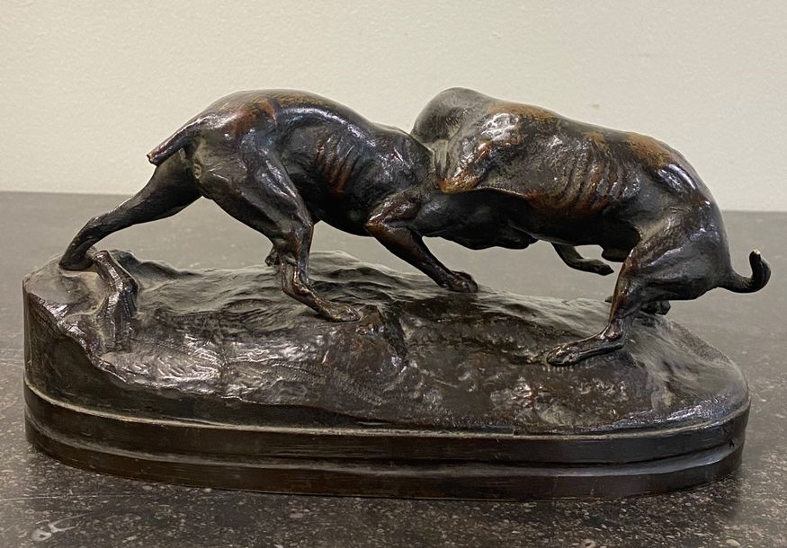 Joseph Victor Chemin | Two dogs | MutualArt