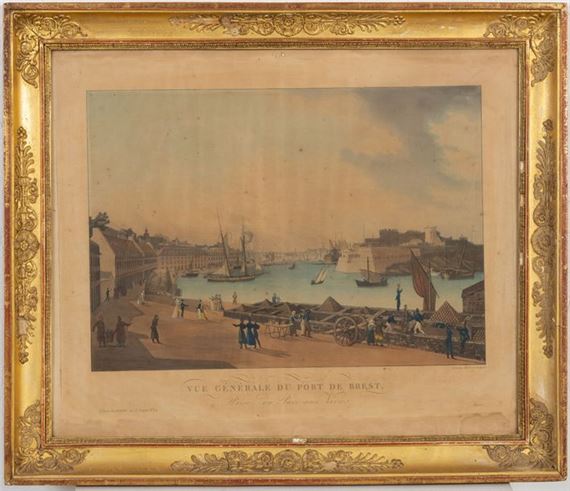 Ambroise-Louis Garneray | Vue générale du port de Brest prise du Parc ...