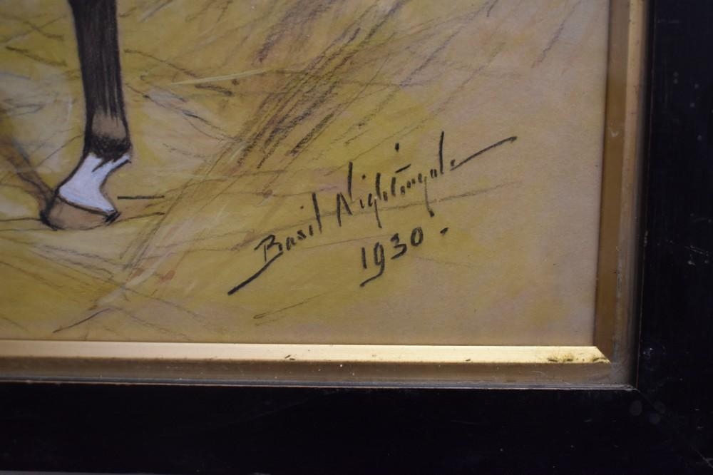 Basil Nightingale | Basil Nightingale - a signed watercolour and pencil ...