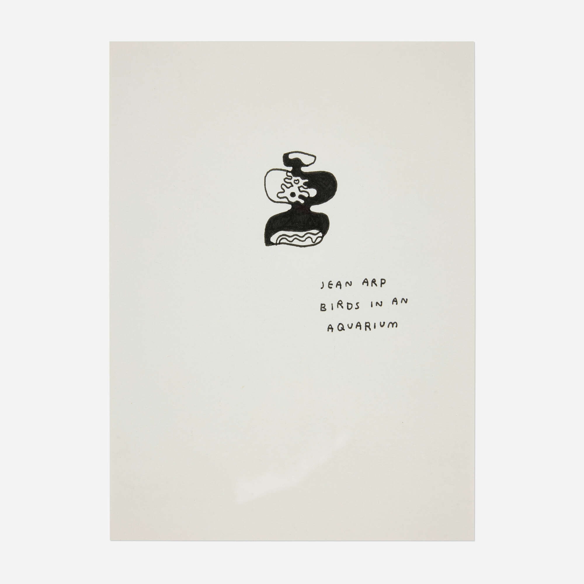 Jason Polan | Jean Arp Birds in an Aquarium | MutualArt