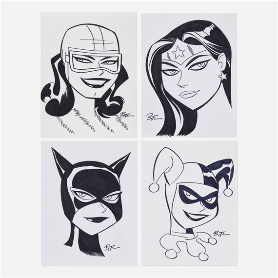 Bruce Timm | Superhero Drawings (four works | MutualArt