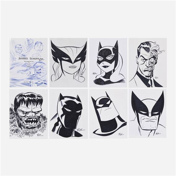 Bruce Timm | Superhero and Villain Drawings (eight works | MutualArt