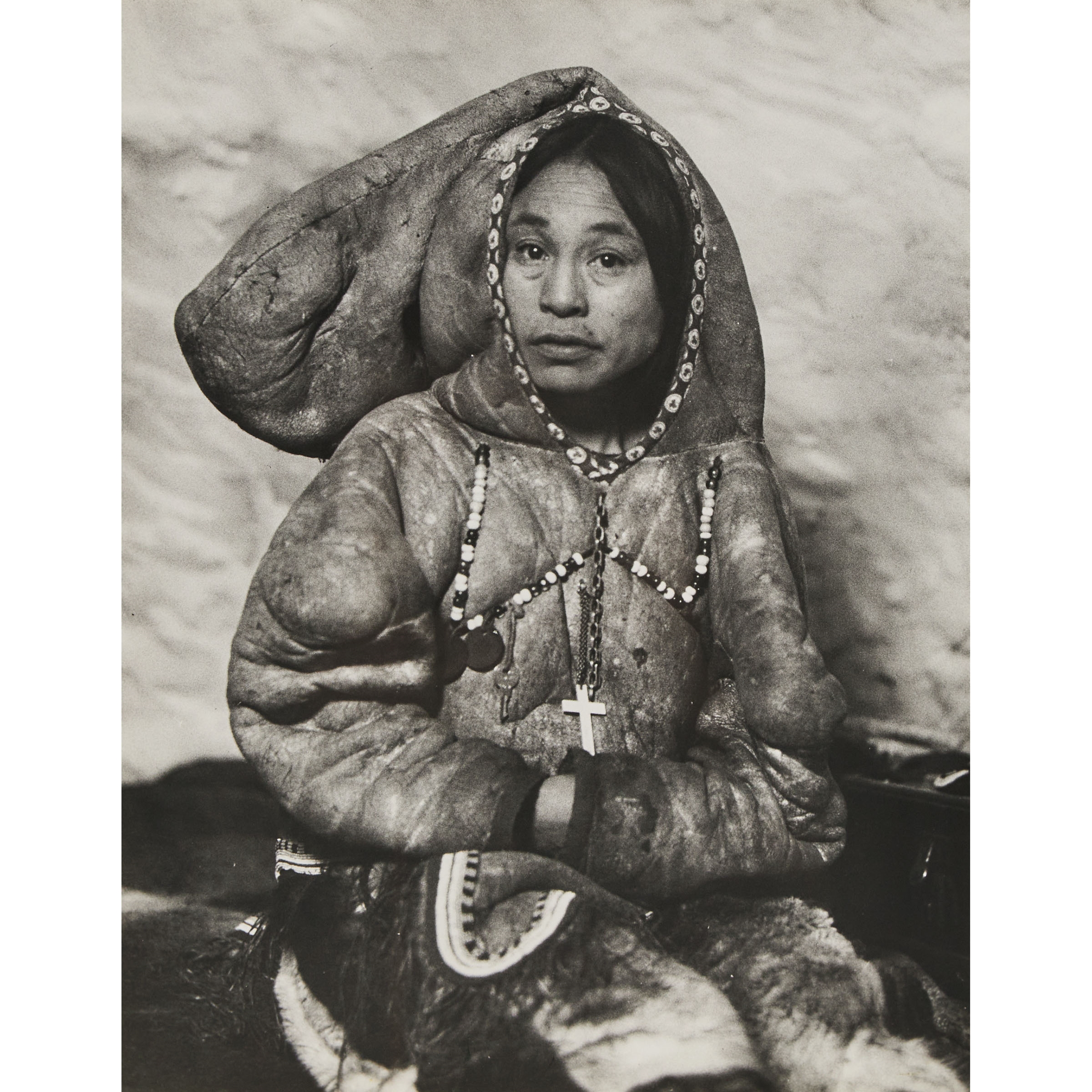 Richard Harrington | AN INUIT WOMAN IN HER IGLOO AT ESKIMO POINT, 1950 ...