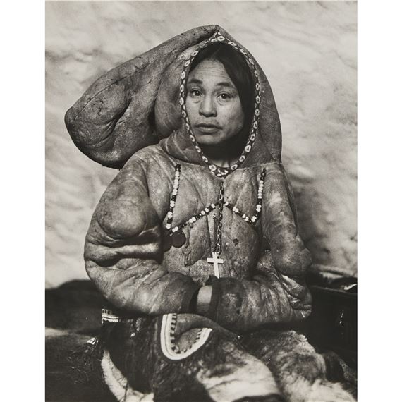 Richard Harrington | AN INUIT WOMAN IN HER IGLOO AT ESKIMO POINT, 1950 ...
