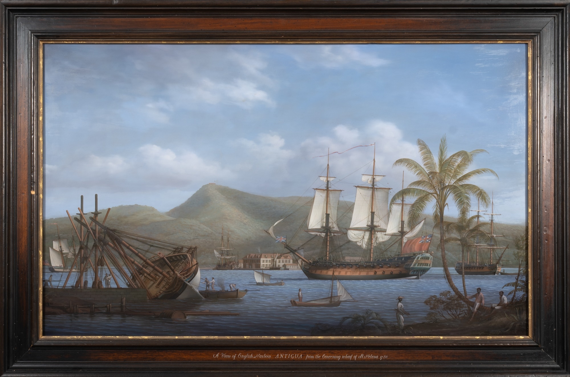 Louis Dodd | A View of English Harbor Antigua from the Careening Wharf ...
