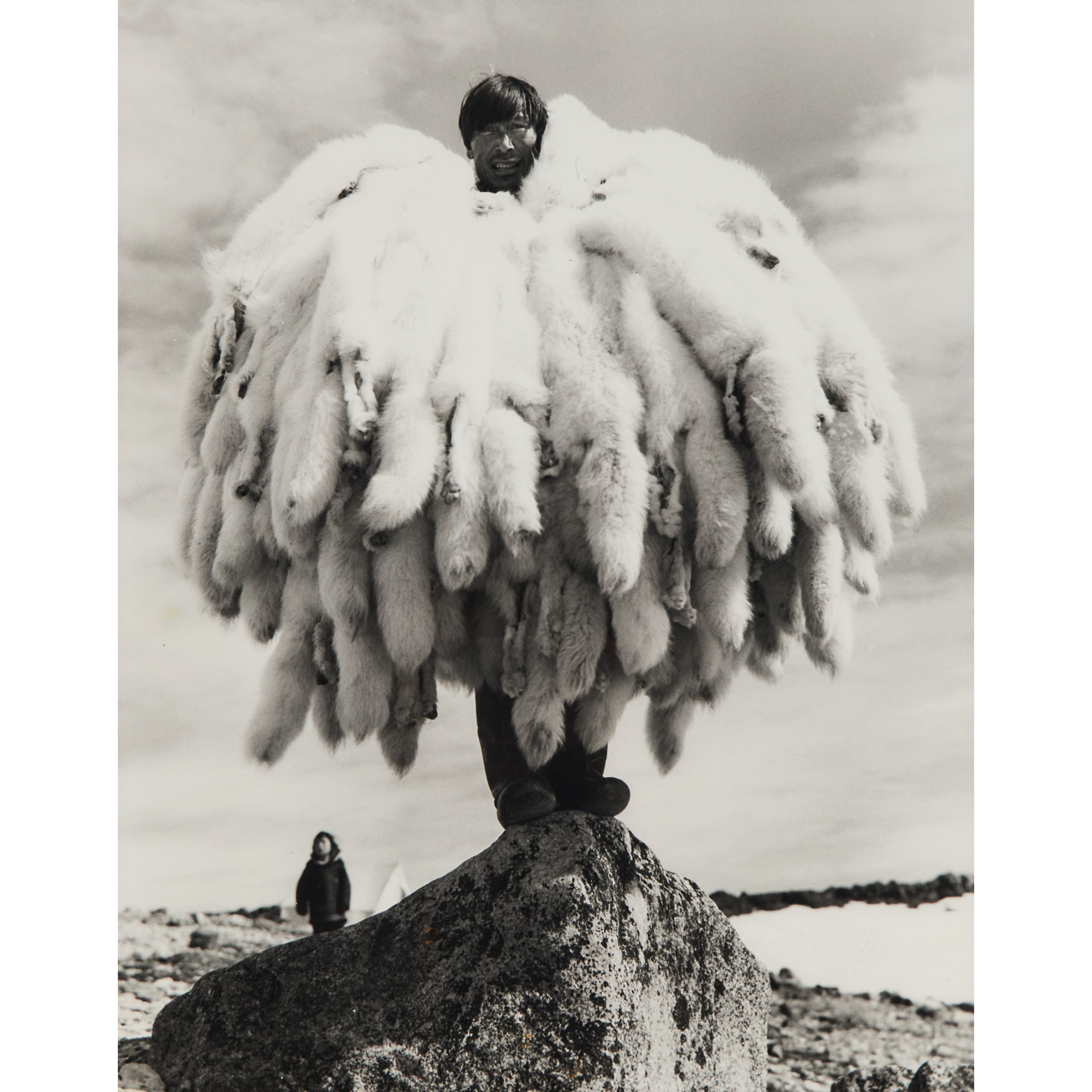 Richard Harrington | ESKIMO HOLDING BUNDLES OF ARCTIC FOX SKINS READY ...