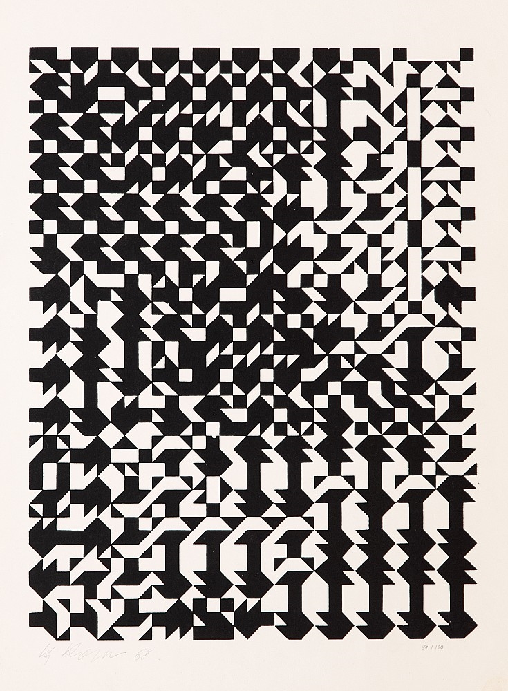 Zdenék Sykora | Černo-bílá struktura (1968) | MutualArt