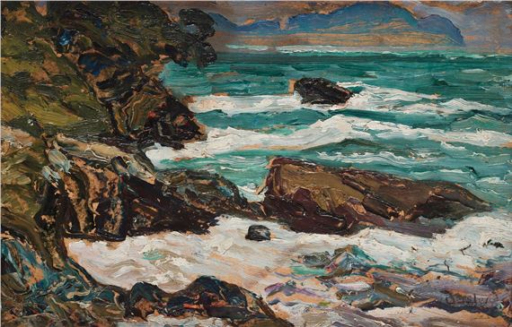 Helmer Osslund | Waves against the shore | MutualArt