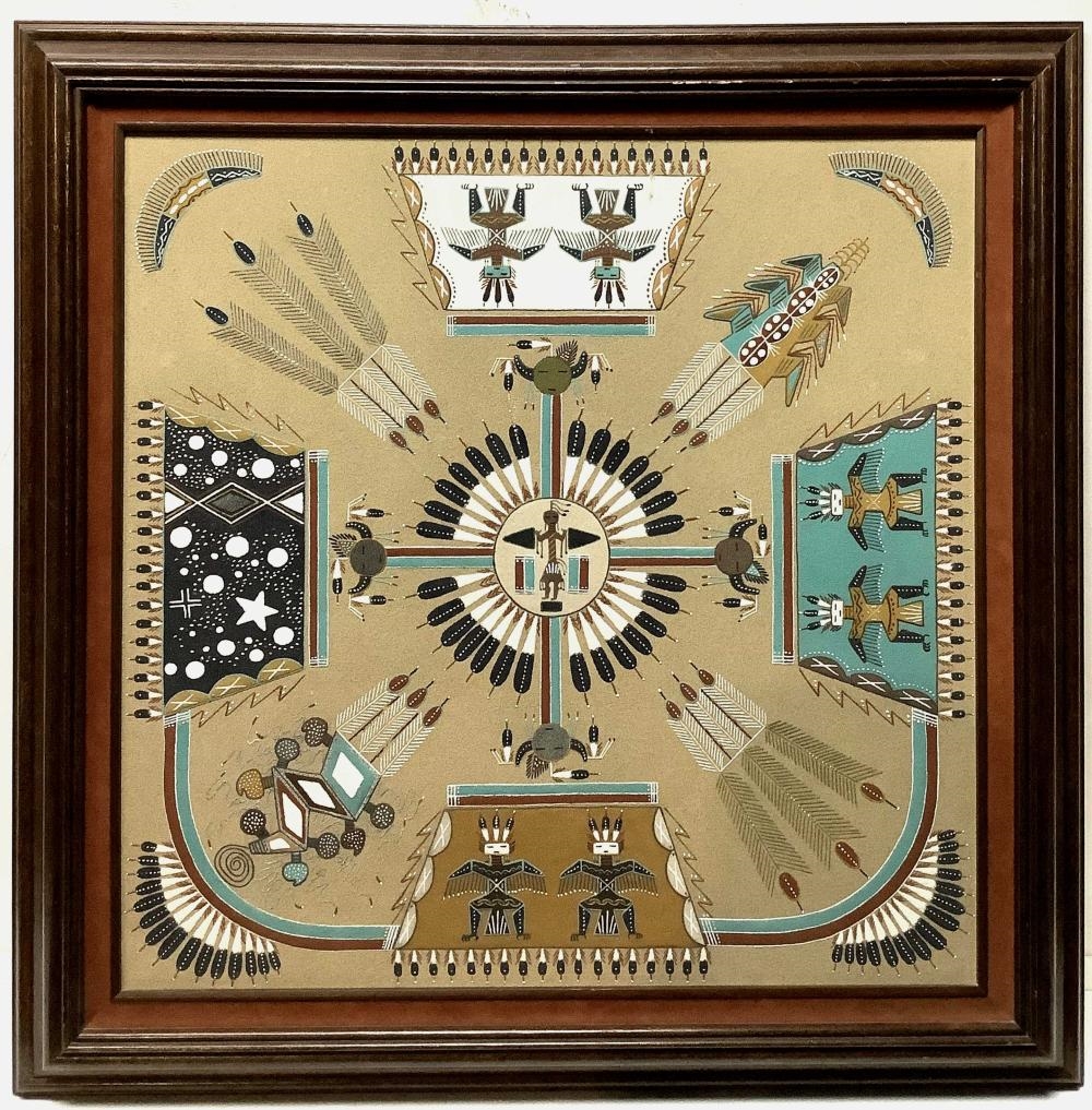 Robert Thompson | Thompson Native American Storm Sand Painting | MutualArt
