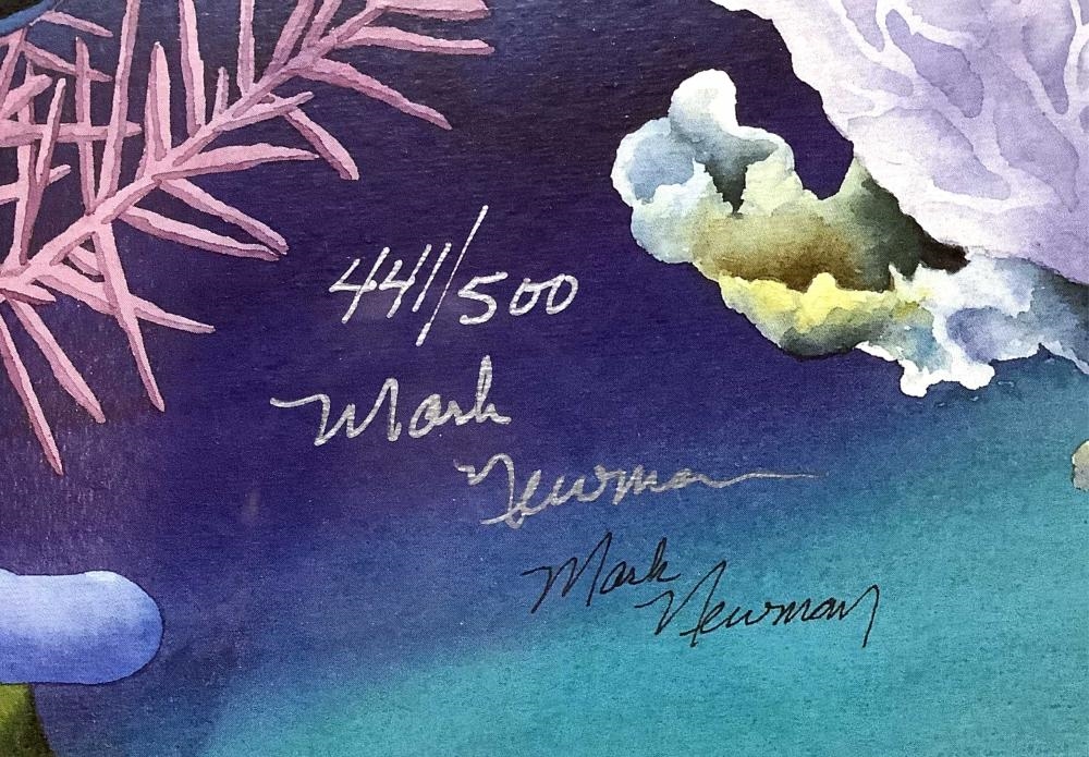 Mark Newman | Mark Newman Signed & Numbered Dolphins Lithograph | MutualArt