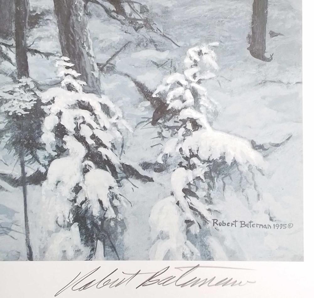 Robert McLellan Bateman | descending Shadows - Timber Wolves | MutualArt