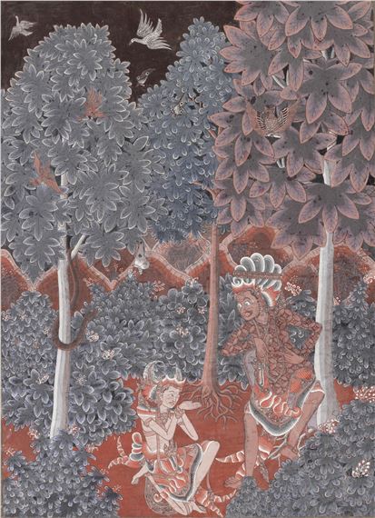 Anak Agung Gede Meregeg | Twee figuren tussen bomen | MutualArt